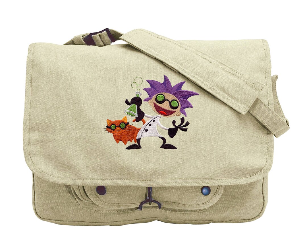 Science Cat Bag, Science Messenger Bag, Scientist Canvas Bag, Eureka ...