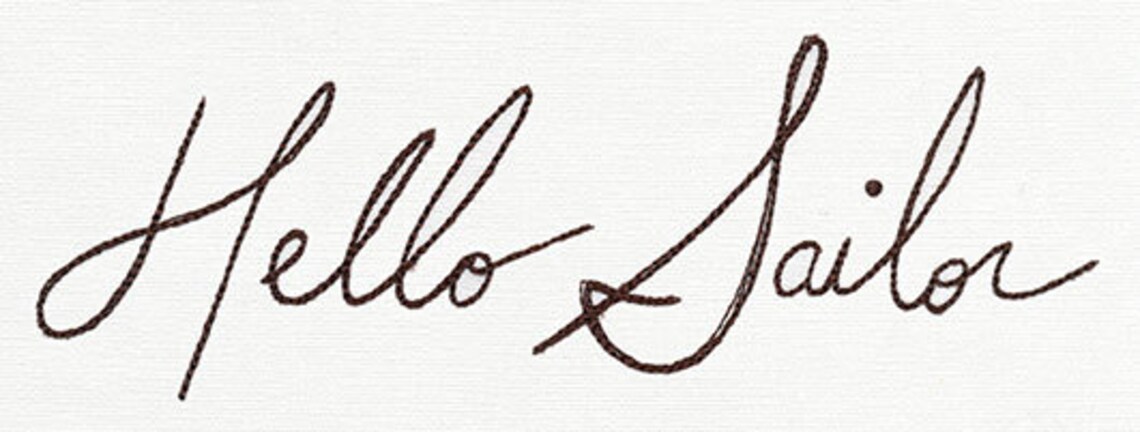 Nauticus Hello Sailor Embroidered Canvas Messenger Bag - Etsy