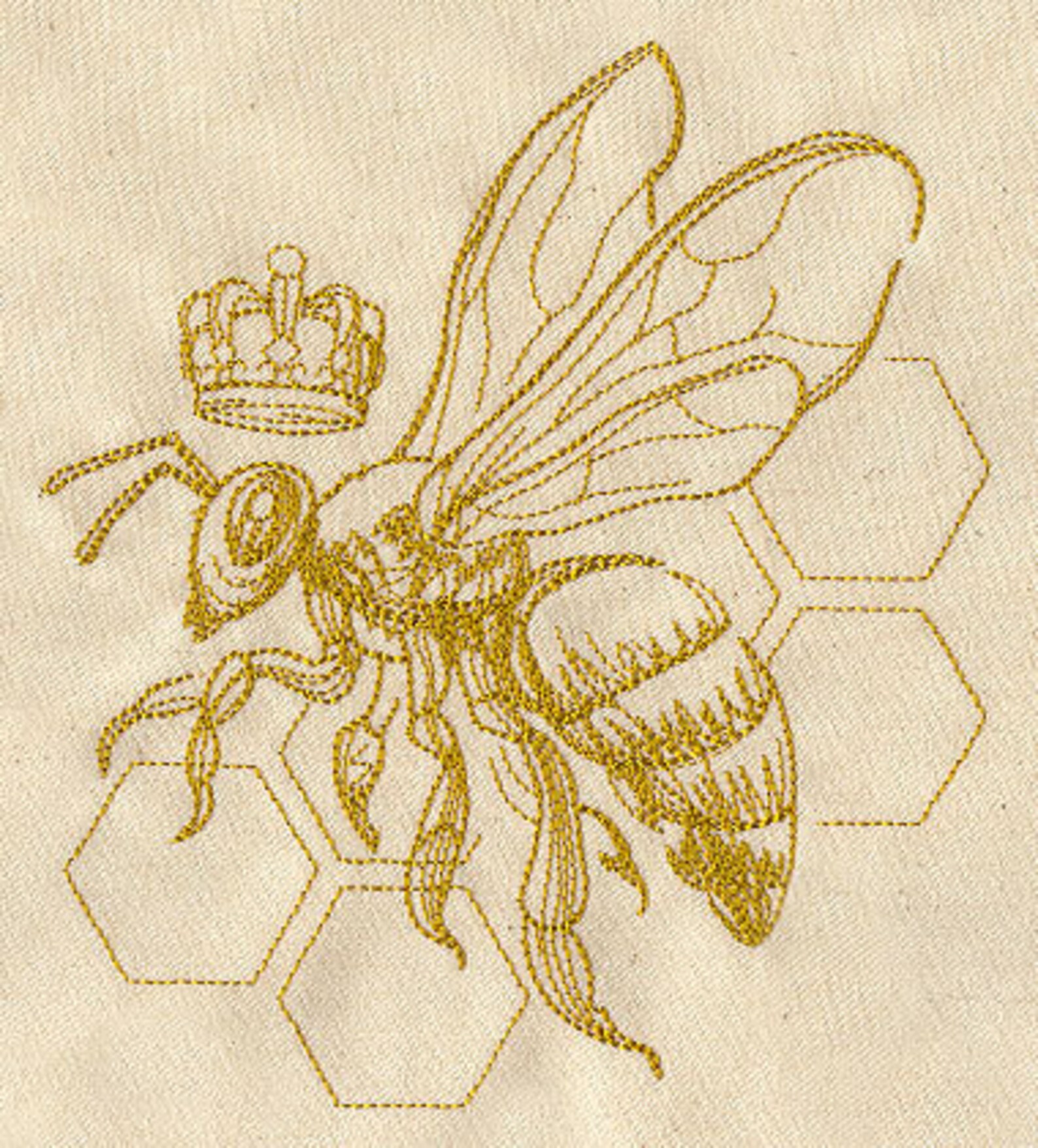 Queen Bee Embroidered Canvas Messenger Bag - Etsy