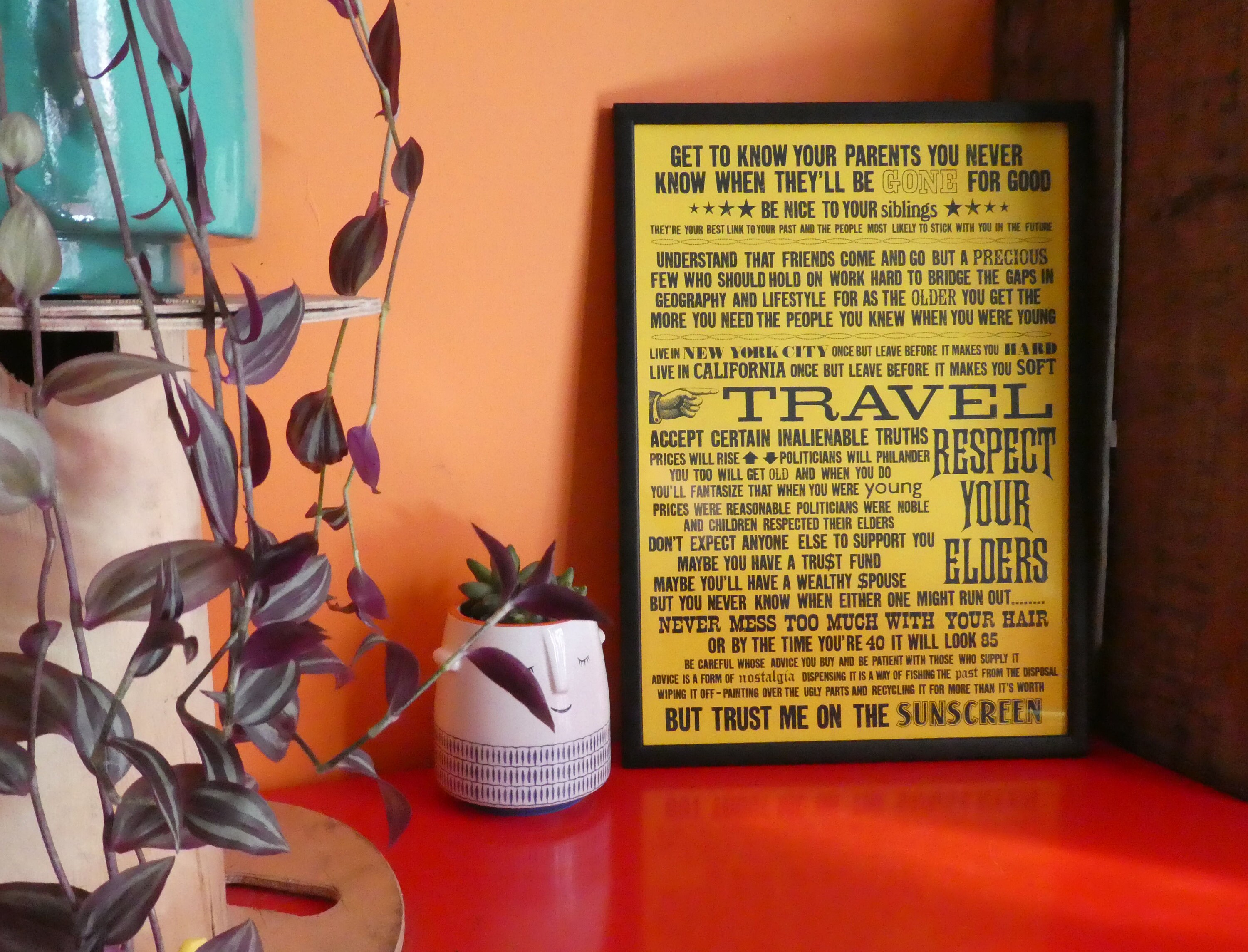 Sunscreen A3/A2 Lyric Screenprint Baz Luhrmann Lyrics Print - Etsy UK