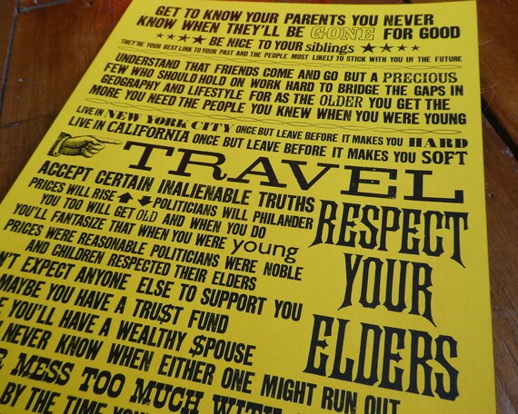 Sunscreen A3/A2 Lyric Screenprint Baz Luhrmann Lyrics Print - Etsy UK