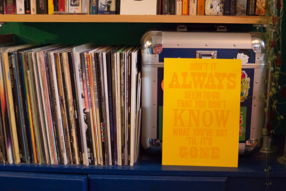 Joni Mitchell Big Yellow Taxi A4 Screen Print Gift Music - Etsy