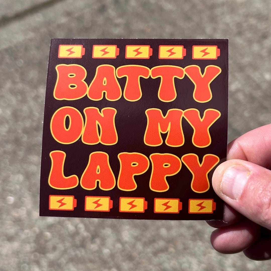 Big Boys, Batty on My Lappy Sticker - Etsy