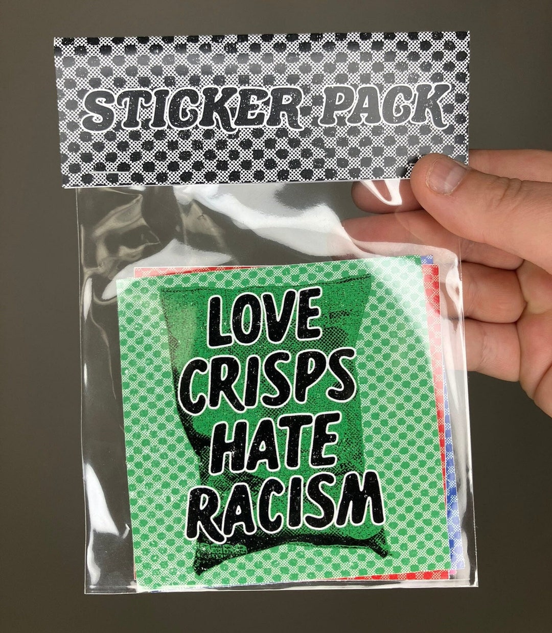 STICKER PACK, Love Crisps, Hate Racism - Etsy
