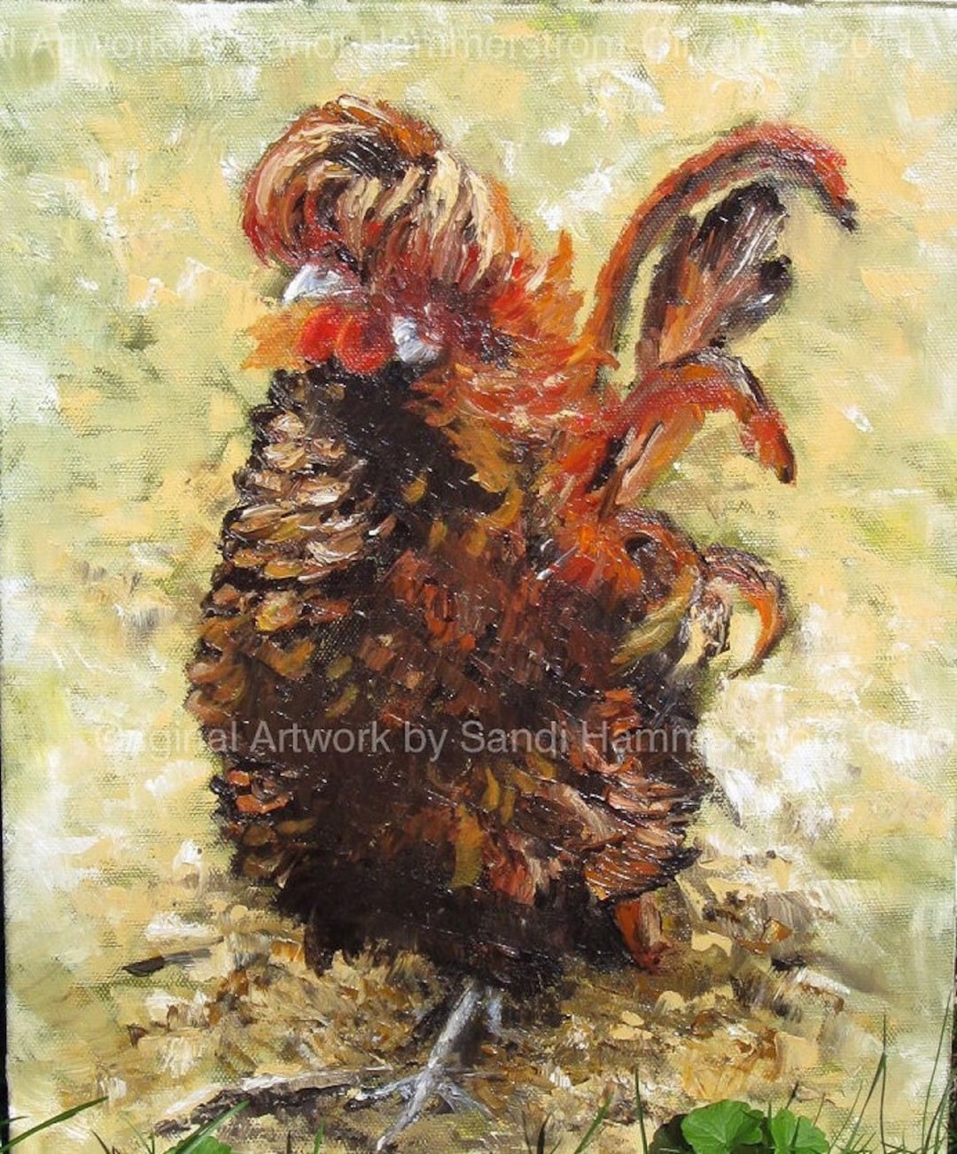 Rooster Portrait Print 'james Brown' Rooster - Etsy