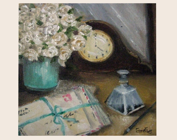 Small Still Life Painting 'the Letters' Original Oil - Etsy