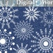 Snowflake Clipart: "snowflakes" Digital Clipart Commercial Use ...