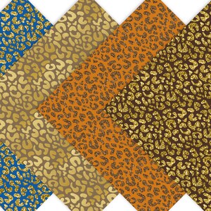 Cheetah Digital Paper, Cheetah Print, Gold Foil Cheetah, Leopard Print ...
