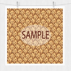 Milk and Cookies Digital Paper Patterns, Chocolate Cookie Paper Pack ...