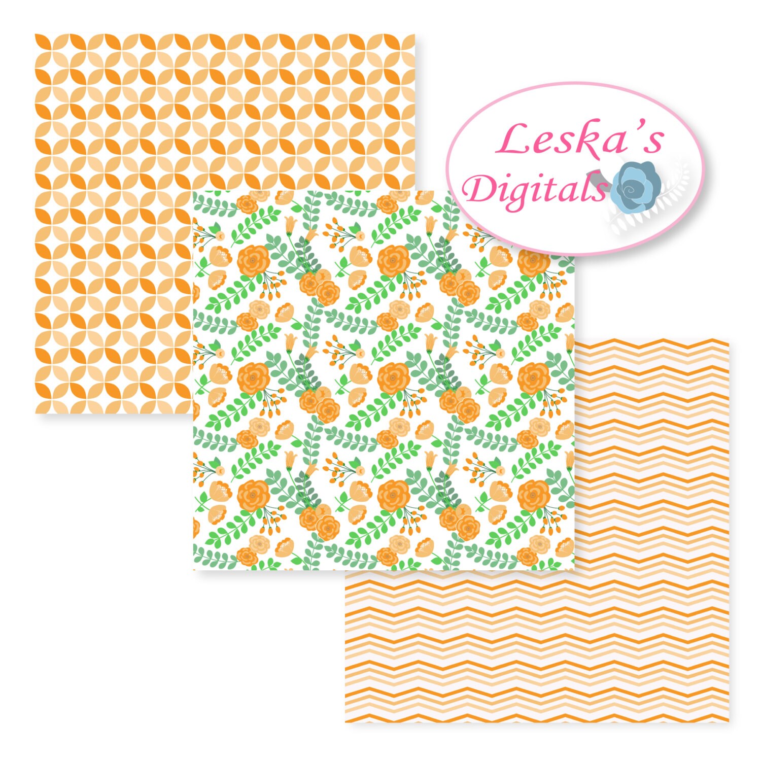 Flower Digital Paper Floral Background Blog Background Digital ...