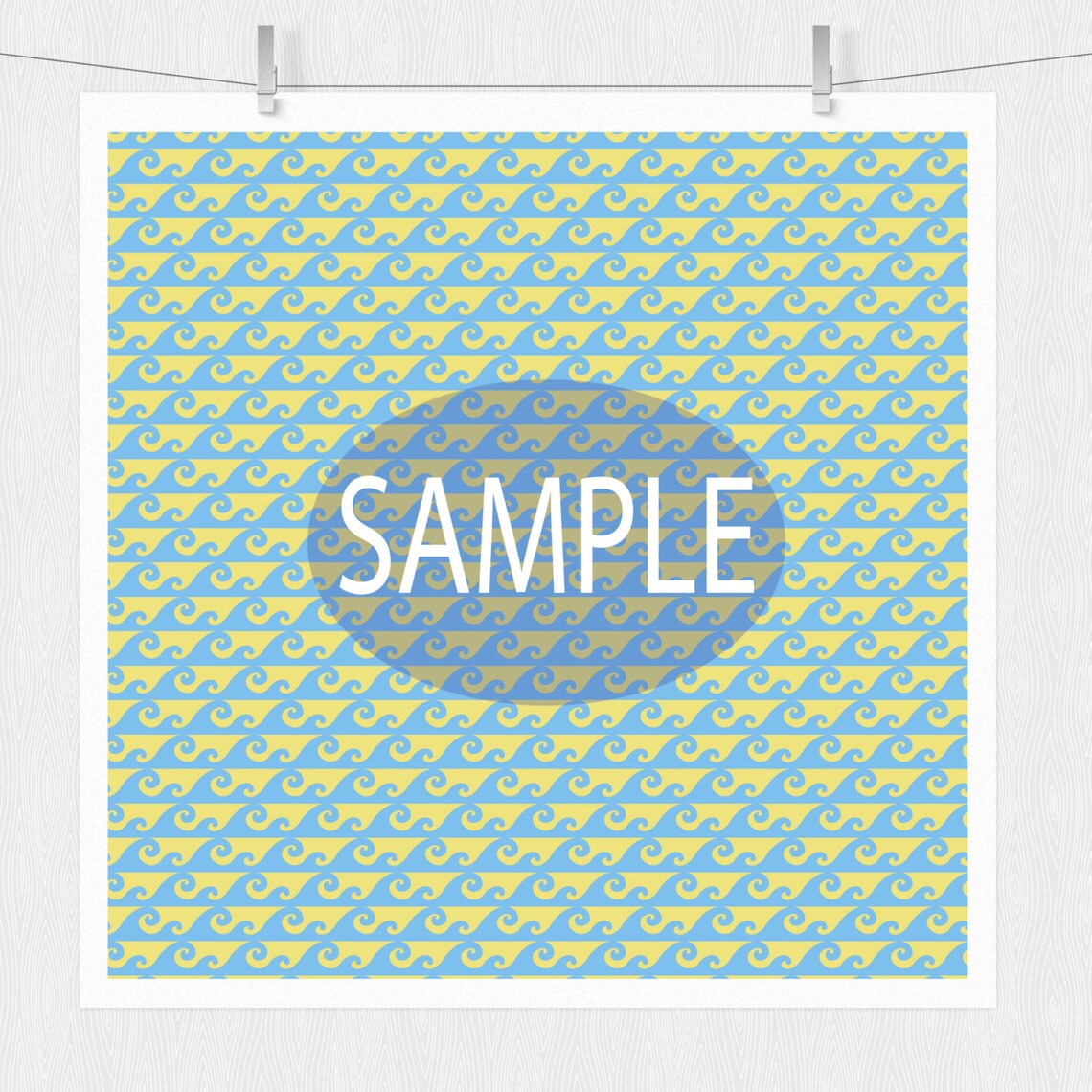 Sea Digital Paper: Blue and Yellow Nautical Digital Paper - Etsy