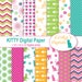 Kitty Cat Digital Scrapbook Paper, Cat Patterned Paper Pack, Kitty ...