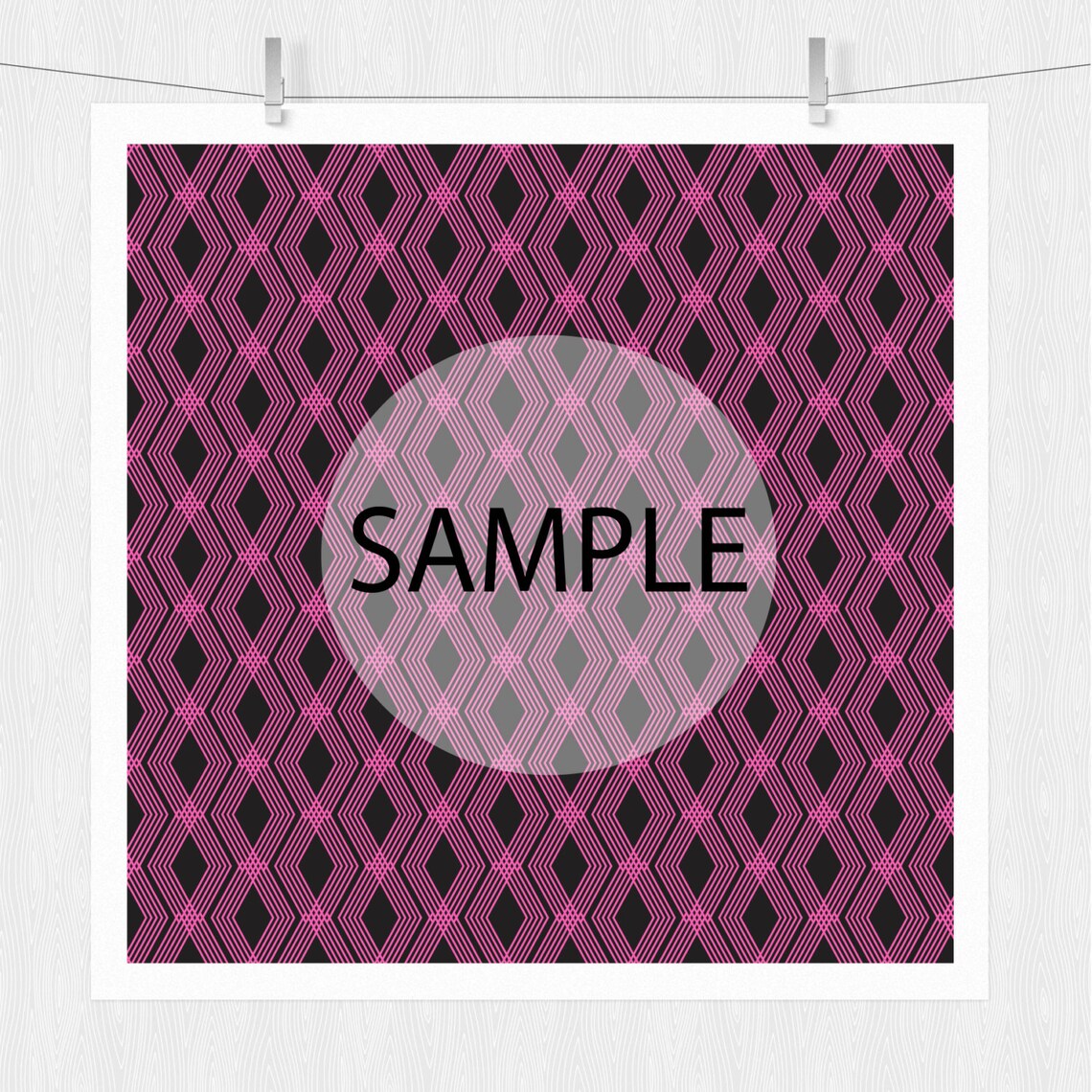 Hot Pink Black Digital Paper- Scrapbook Paper in Bohemian Style - Boho ...