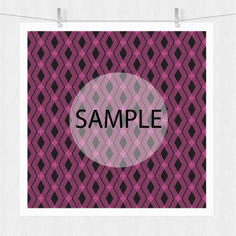 Hot Pink Black Digital Paper- Scrapbook Paper in Bohemian Style - Boho ...