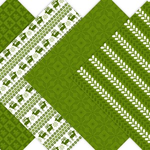 Scandinavian Digital Paper "christmas Patterns" Nordic Digital ...