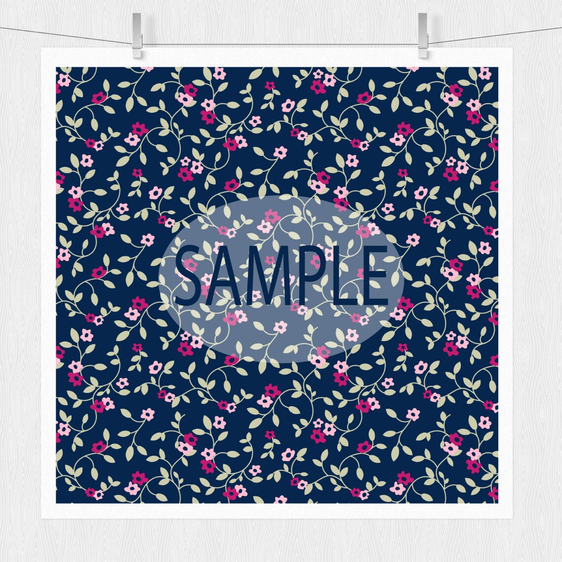 Pretty Digital Paper: navy PINK and Gold Digital | Etsy