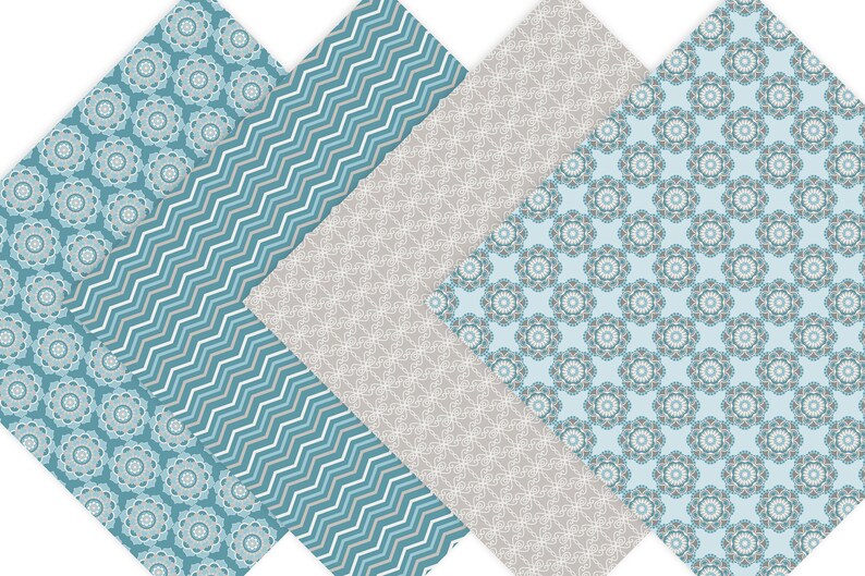 Mandala Digital Paper, Mandala Digital Paper Pack, Mandala Printables ...