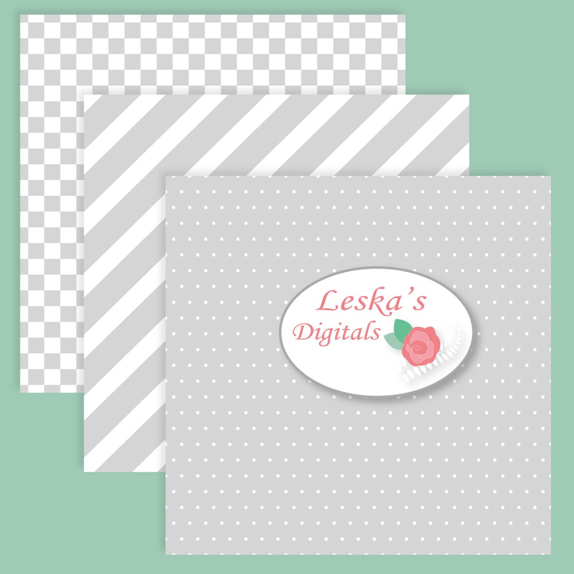 Gray Digital Paper Scrapbook Patterns Grey Digital Paper | Etsy