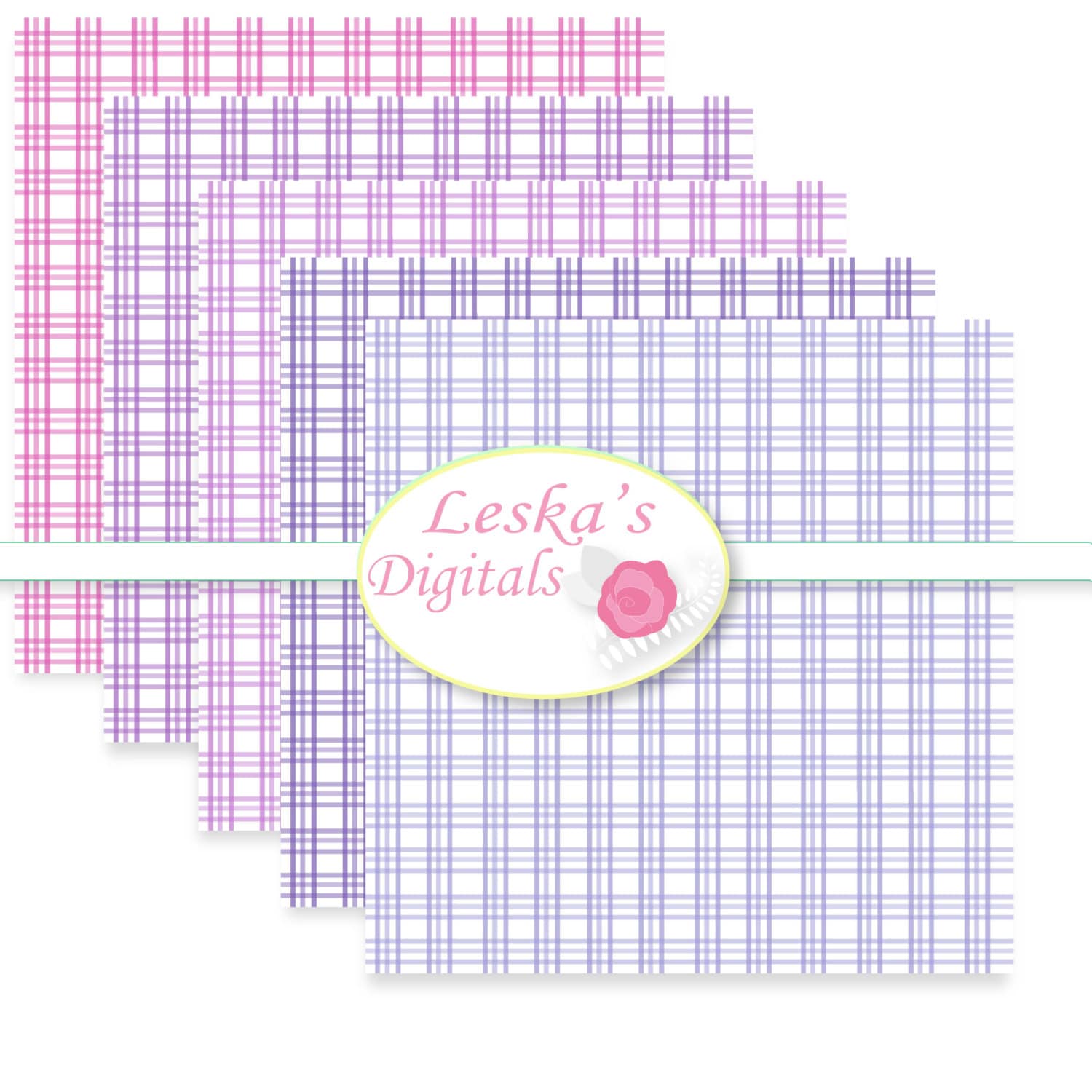 Gingham Digital Paper - Rainbow Scrapbook Paper - Wallpaper - Digital ...