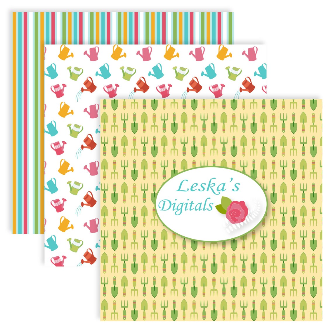 Spring Digital Paper: garden Scrapbook Paper | Etsy