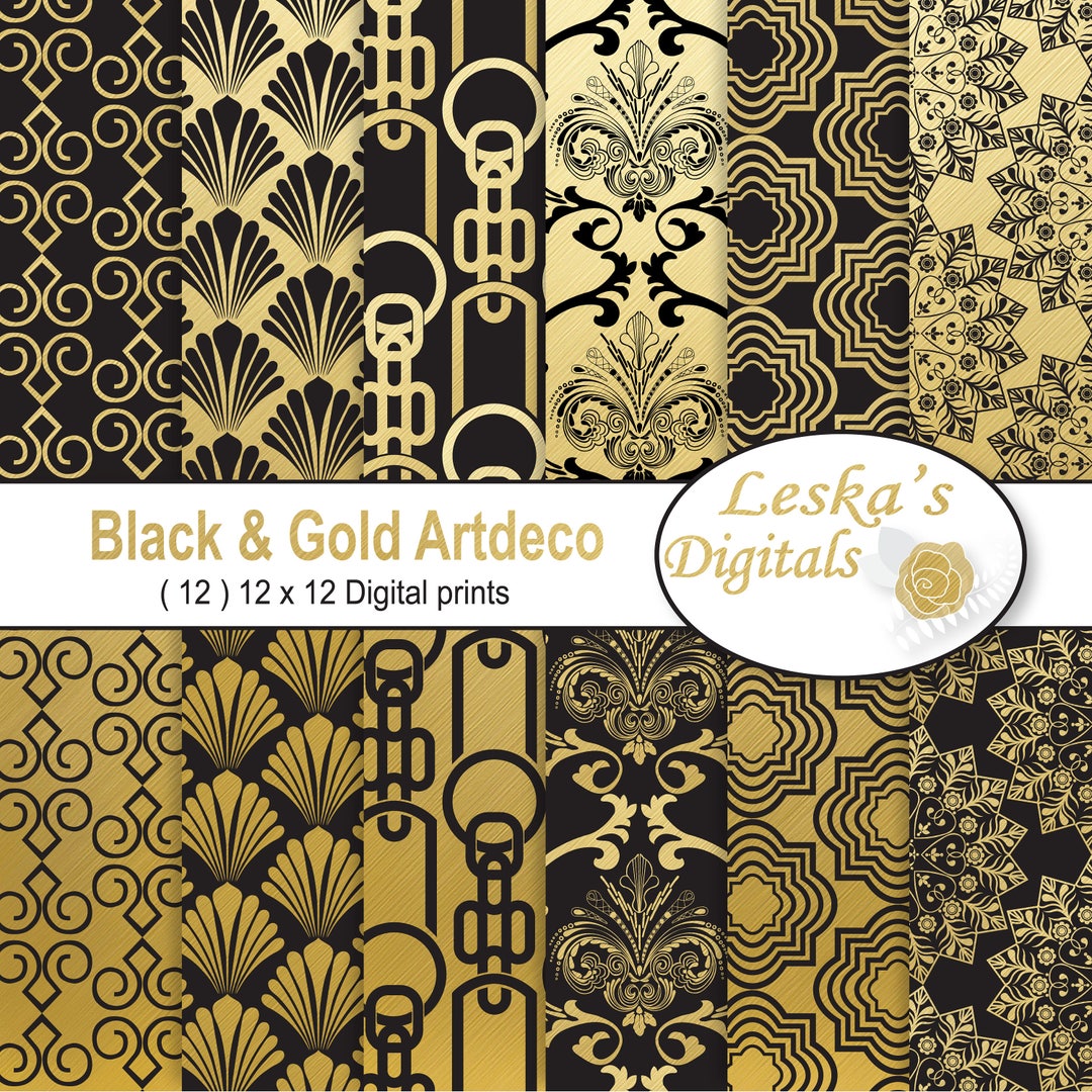 Art Deco Digital Paper, Background Paper, Printable Art Deco, Art Deco ...