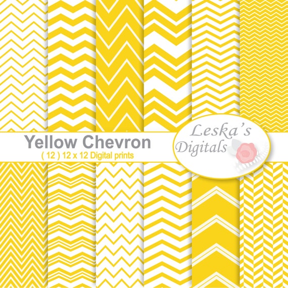 Yellow And White Chevron Background