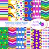 Diagonal Stripe Digital Paper Pack: diagonal Stripes Scrapbook Paper ...