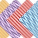 Rainbow Digital Paper, Rainbow Scrapbook Paper chevron Rainbow Digital ...