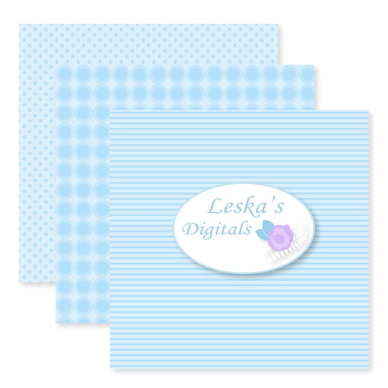 Baby Blue Digital Paper: "baby Boy" Blue Scrapbook Paper, Baby Boy ...