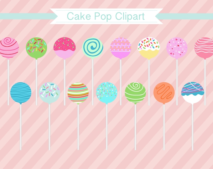 Cake Pop Clipart, Clip Art, Dessert Clipart Graphics, Food Clip Art ...
