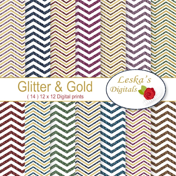 Glitter Chevron - Etsy