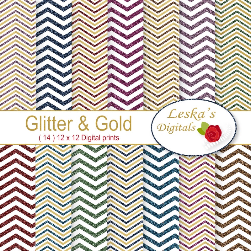 Glitter Chevron - Etsy