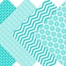 Aqua Digital Paper AQUA Scrapbook Paper Pack Digital - Etsy