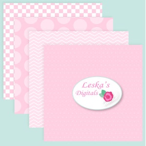 Pink Scrapbook Digital Paper, "pink Digital Paper" Light Pink Scrapbook ...