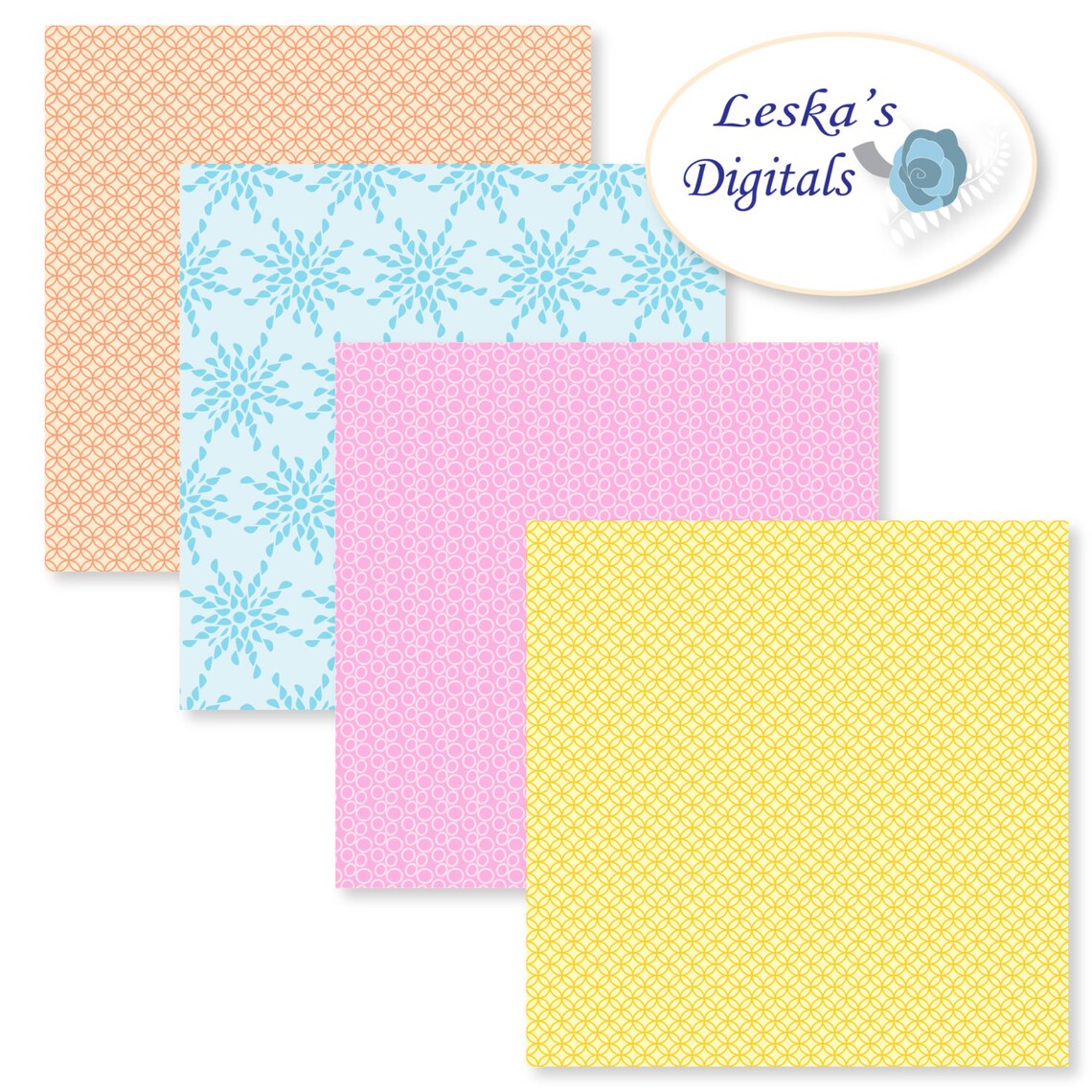 Pastel Digital Paper Pack of Scrapbook Background Printable | Etsy