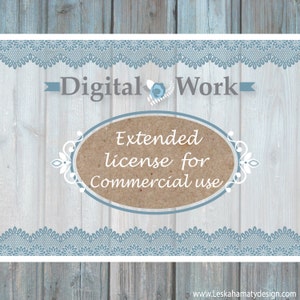 Extended License for Commercial Use, Graphic Design, Digital Paper ...
