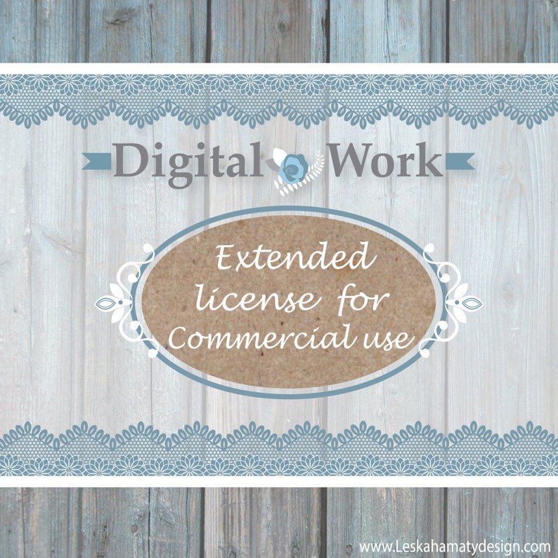 Extended License for Commercial Use, Graphic Design, Digital Paper ...