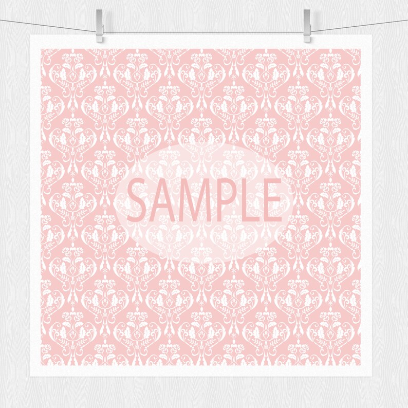 Pink Damask Digital Scrapbook Paper rose Quartz | Etsy