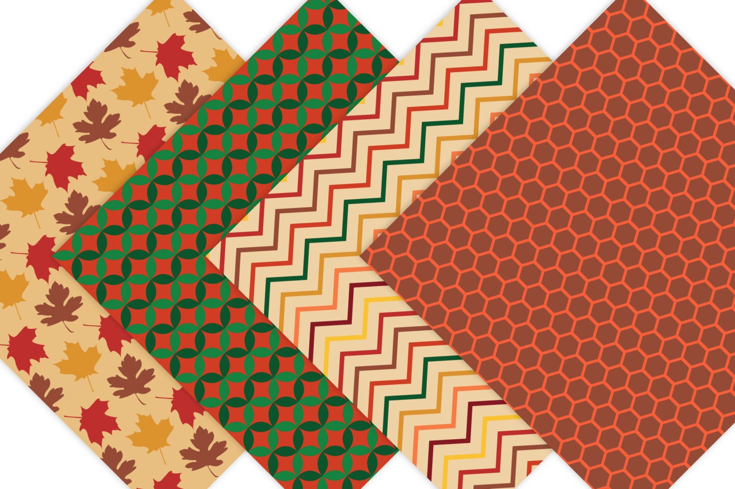 Fall Digital Paper, Fall Paper, Fall Patterns, Autumn Digital Paper ...