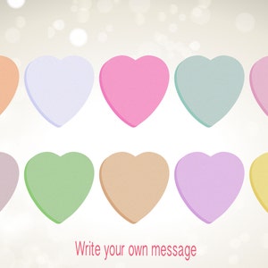 Valentines Day Clipart, Candy Hearts Clipart "digital CANDY Hearts ...