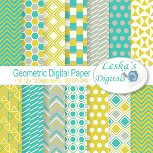 Geometric Digital Paper: "geometric" Paper Pack for Digital ...