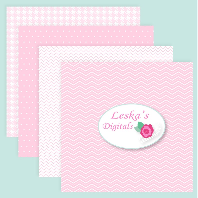 Pink Scrapbook Digital Paper pink Digital Paper | Etsy