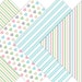 Pastel Scrapbook Paper Pack, Digital Scrapbook Paper In: Triangles ...