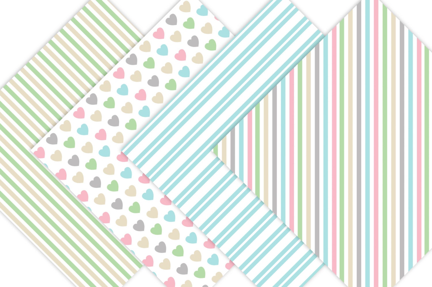 Pastel Scrapbook Paper Pack Digital Scrapbook Paper In: | Etsy