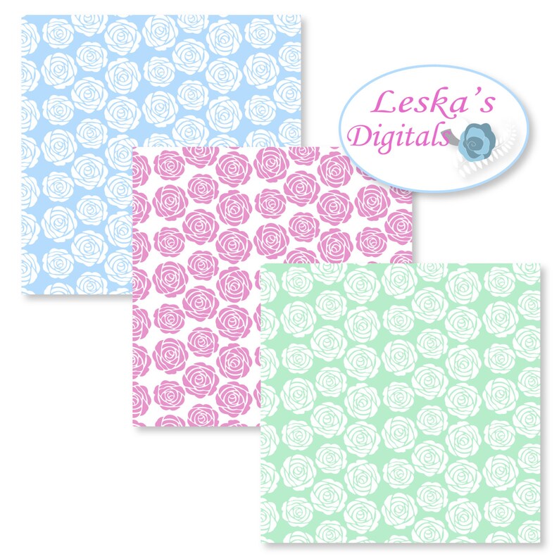 Floral Background Floral Digital Paper Pastel Floral Graphic - Etsy