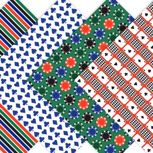 Casino Digital Scrapbook Paper, Poker Party Digital Paper Pack, Poker ...