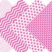 Hot Pink Digital Paper Pack - Hot Pink Scrapbook Paper - Commercial Use ...