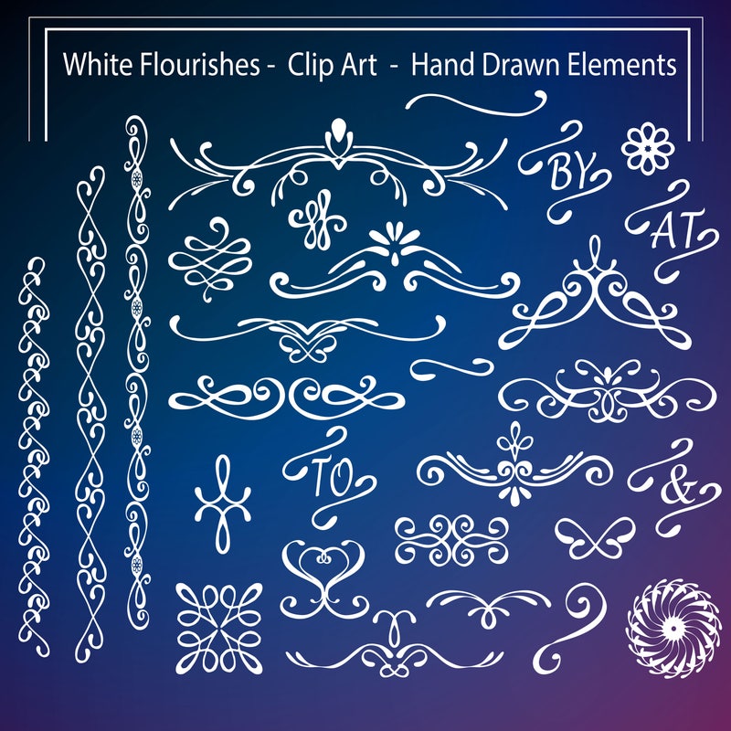 Flourish Clip Art - Etsy