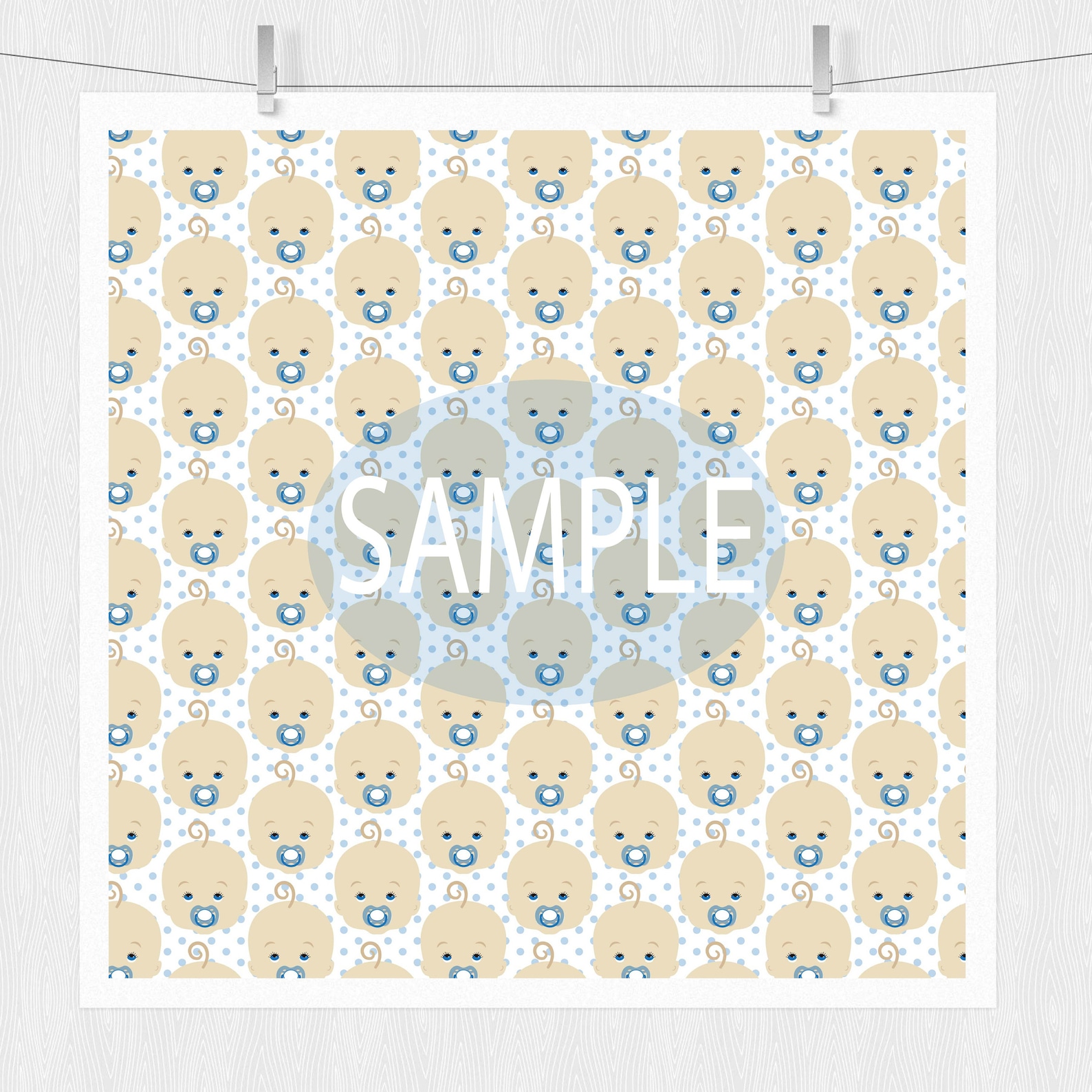 Nursery Digital Papers Baby Paper Baby Face Patterns Nursery | Etsy