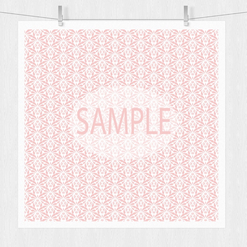 Pink Damask Digital Scrapbook Paper rose Quartz | Etsy